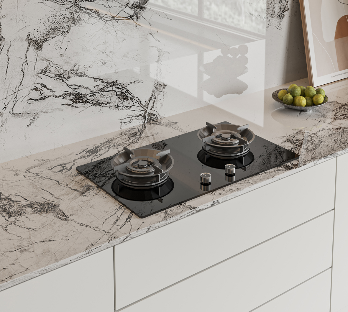 JZ(T/Y)-B7812 玻璃面板双眼灶具 - 厨房电器详情-志邦家居